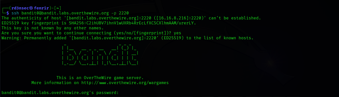 OVERTHEWIRE WARGAMES: BANDIT LEVELS 0 - 5 - RD3NSec OVERTHEWIRE WARGAMES: BANDIT LEVELS 0 - 5 - RD3NSec